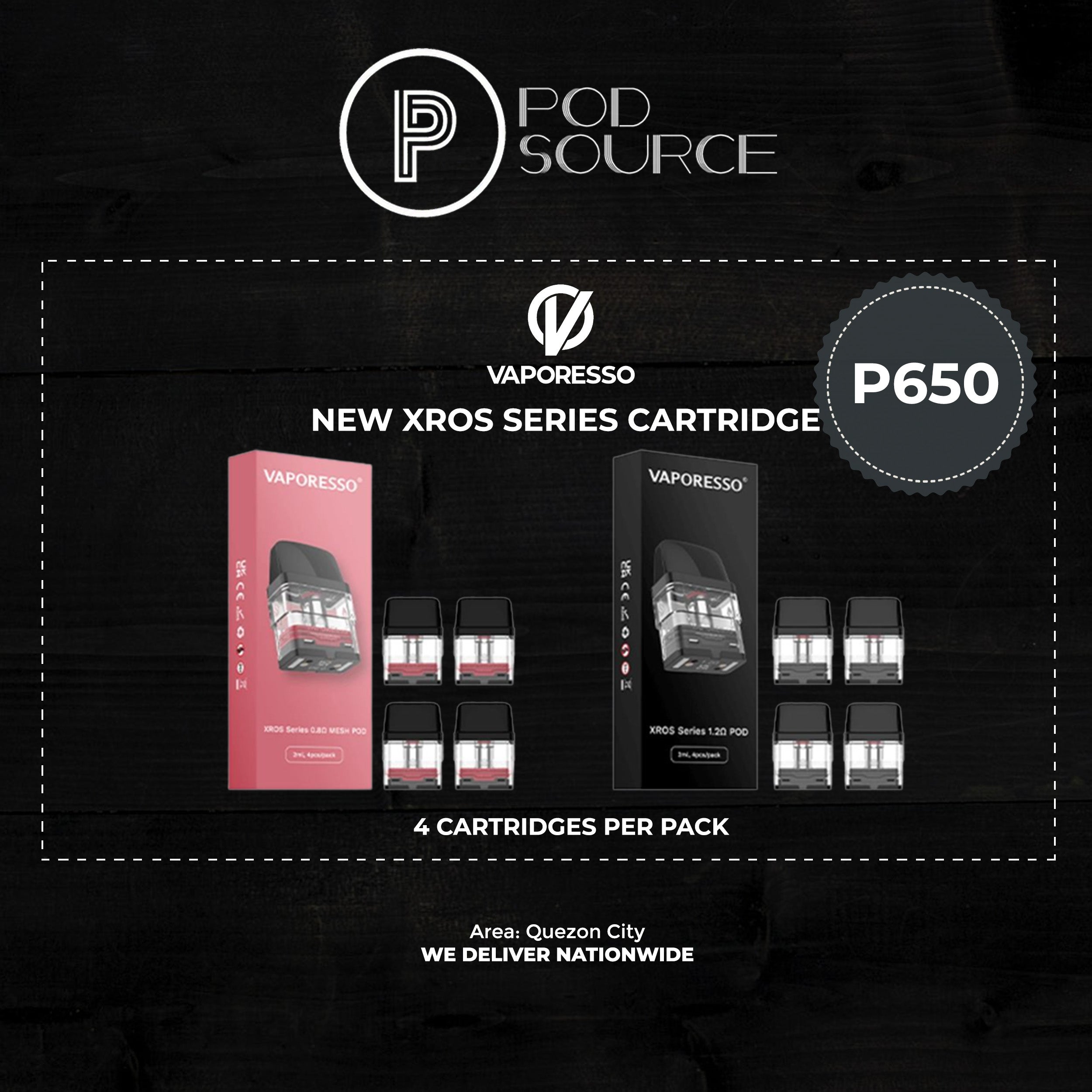 Vaporesso Xros Series Cartridge (4 pcs per pack) – podsourcephilippines